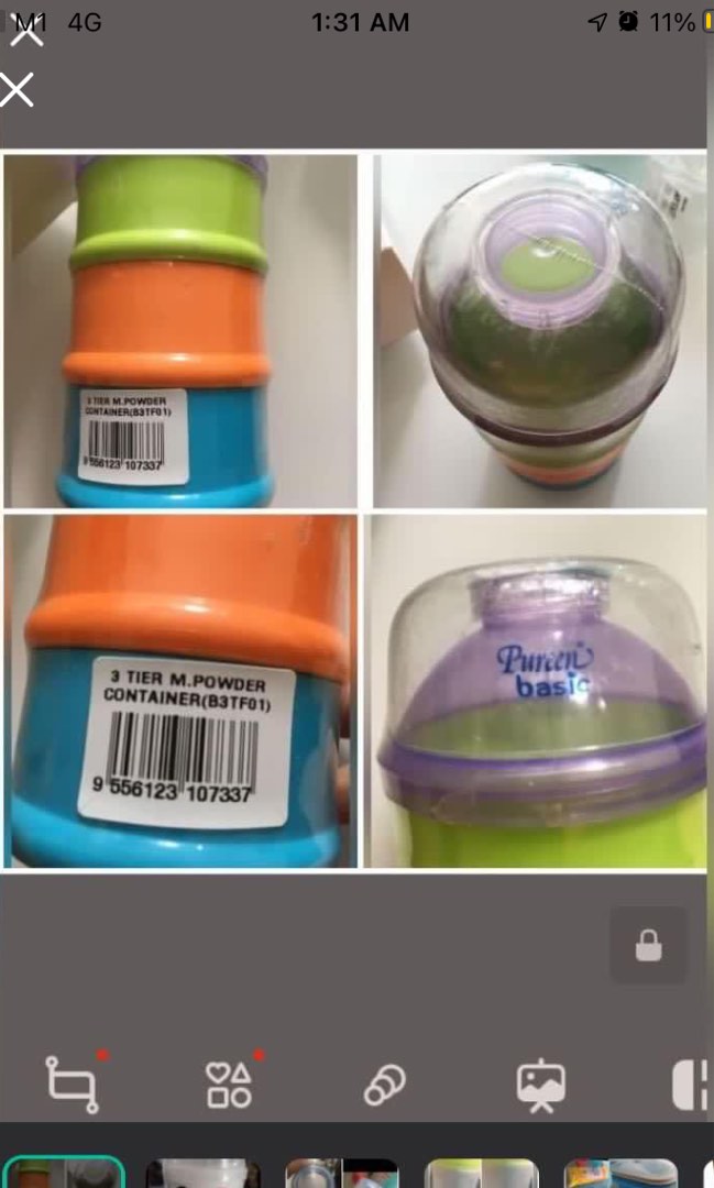 3-Tier Milk Powder Dispenser/Milk storage container / Collapsible baby ...