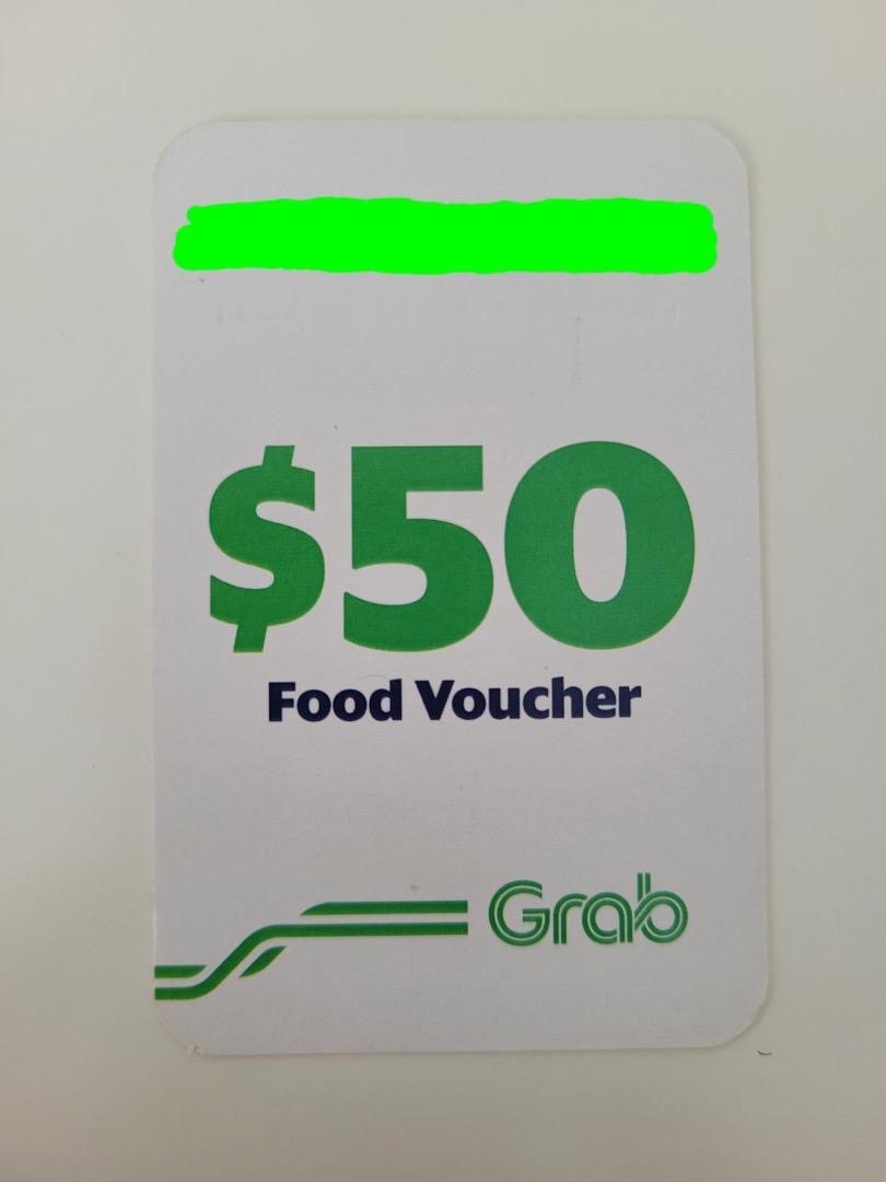 $50 Grab Food Voucher, Tickets & Vouchers, Vouchers on Carousell