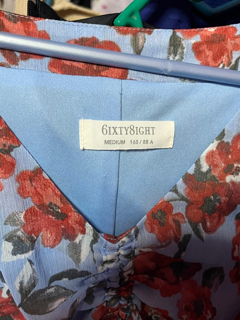 6IXTY8IGHT BLUE FORAL DRESS, Women's Fashion, Dresses & Sets, Dresses on Carousell