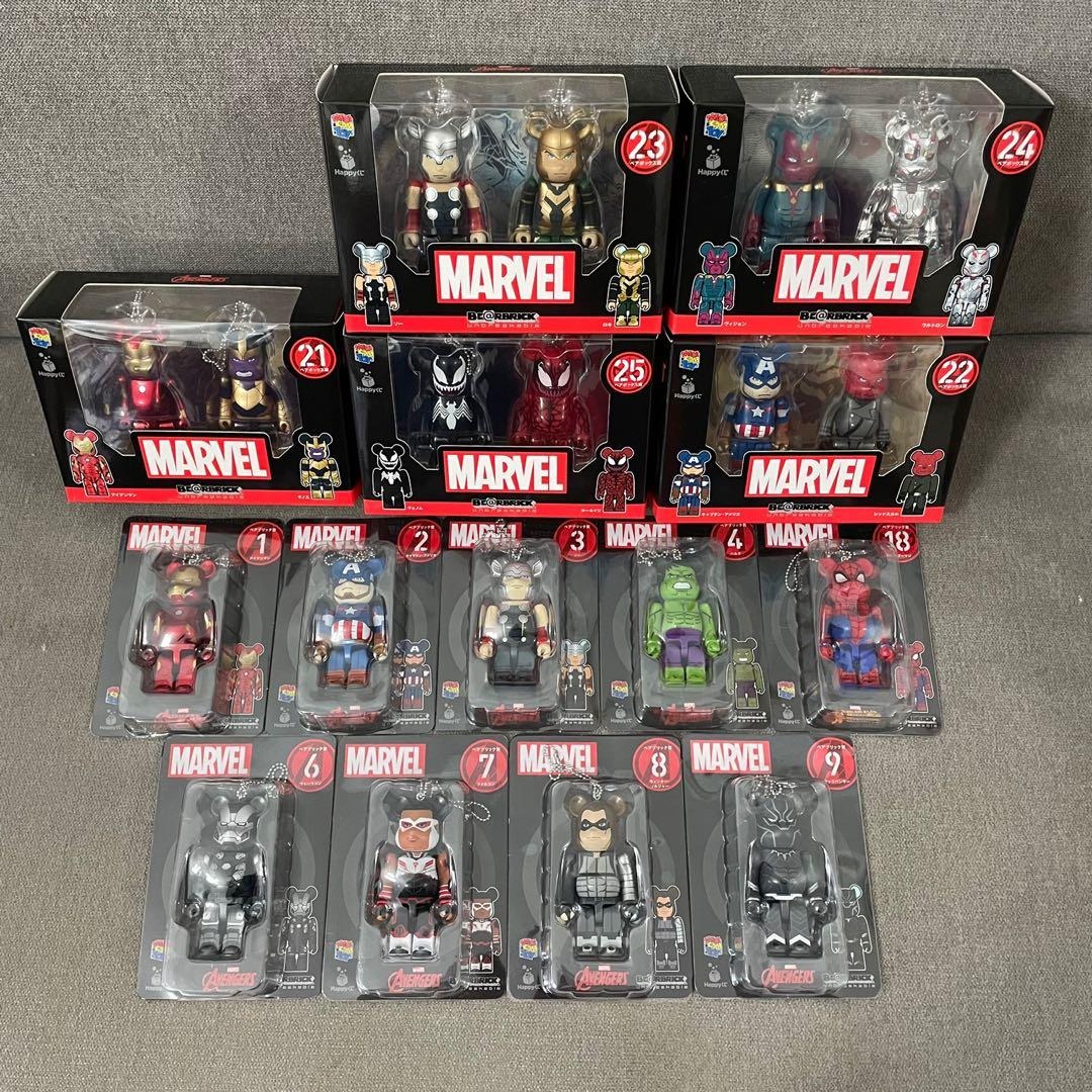 全新 Bearbrick Marvel 一番散裝 21-25 5盒10款 共14盒 Ironman, 興趣及遊戲, 玩具 & 遊戲類 ...