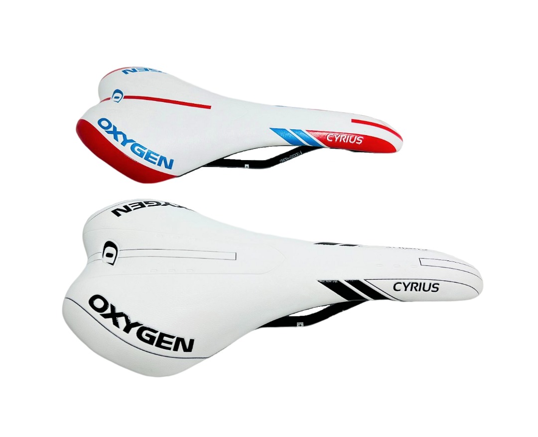 全新 Oxygen Cyrius 鉻鉬弓 超輕量 坐墊/座墊 - 白紅, 體育器材, 自行車及配件, 單車在旋轉拍賣