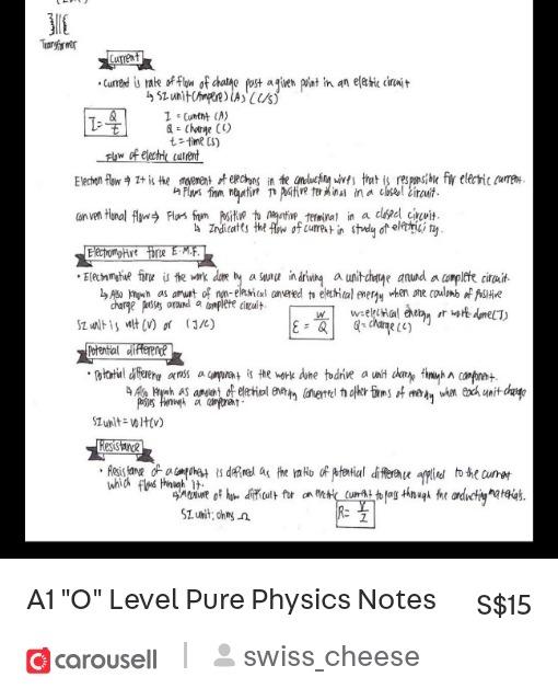 A1 "O" Level Pure Physics Notes, Hobbies & Toys, Stationery & Craft ...