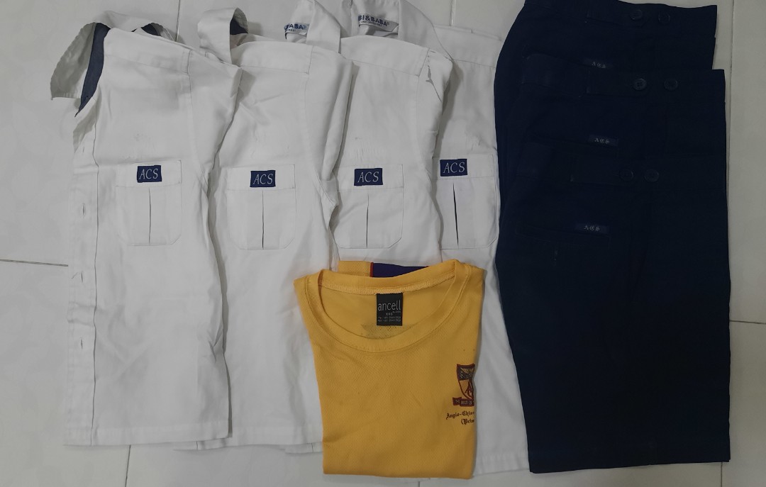 ACS Primary Uniform, Men's Fashion, Tops & Sets, Formal Shirts on Carousell