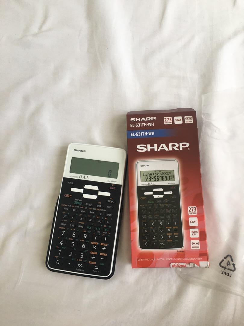 Aesthetic Sharp EL-531TH-WH Calculator, Computers & Tech, Office & Business Technology on Carousell