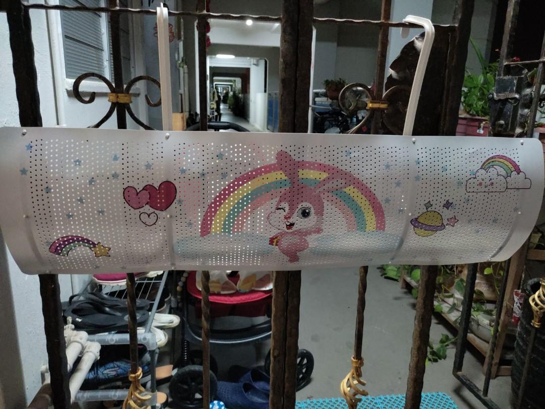 Aircon fence, redirect air flow, Furniture & Home Living, Home ...