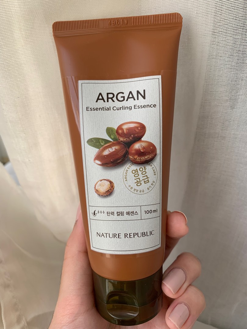 BN Nature Republic Argan Curling Essence Korean Hair Care Routine Silky ...
