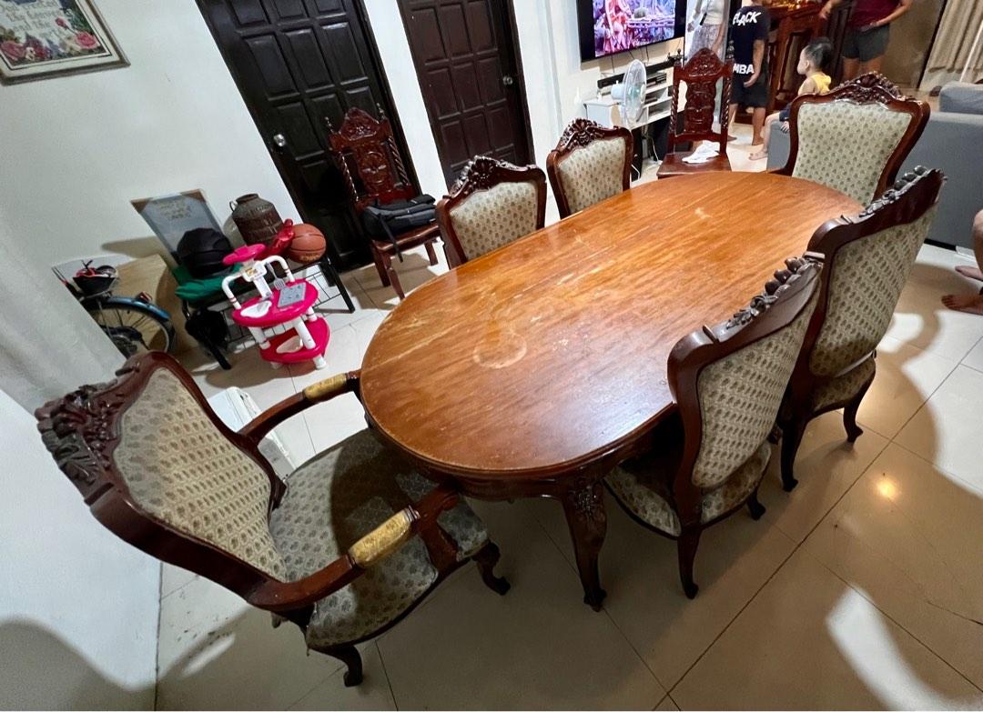 Authentic Narra Table and chairs, Furniture & Home Living, Furniture ...