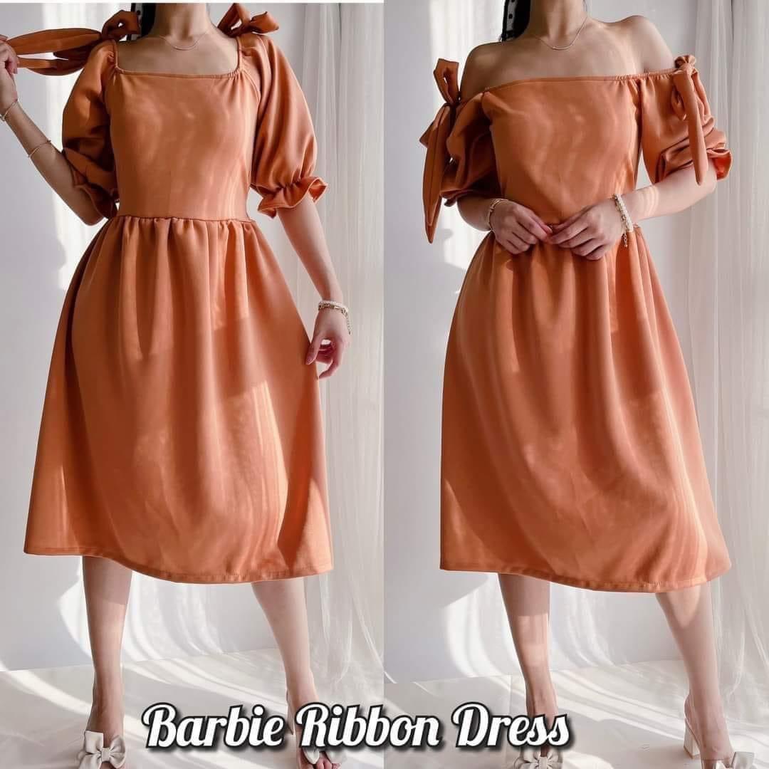 Barbie Ribbon Dress, Women's Fashion, Dresses & Sets, Dresses on Carousell