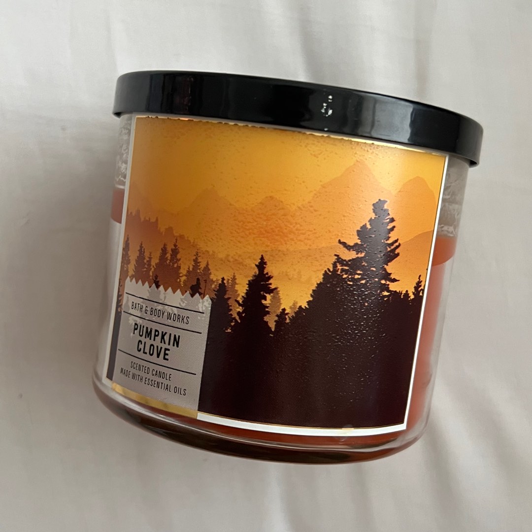Bath & Body Works 3-Wick Candle - Pumpkin Clove, Furniture & Home ...