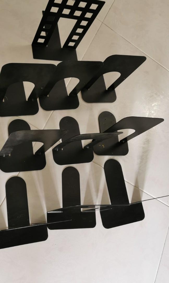 Black metal book stand, Furniture & Home Living, Furniture, Shelves ...