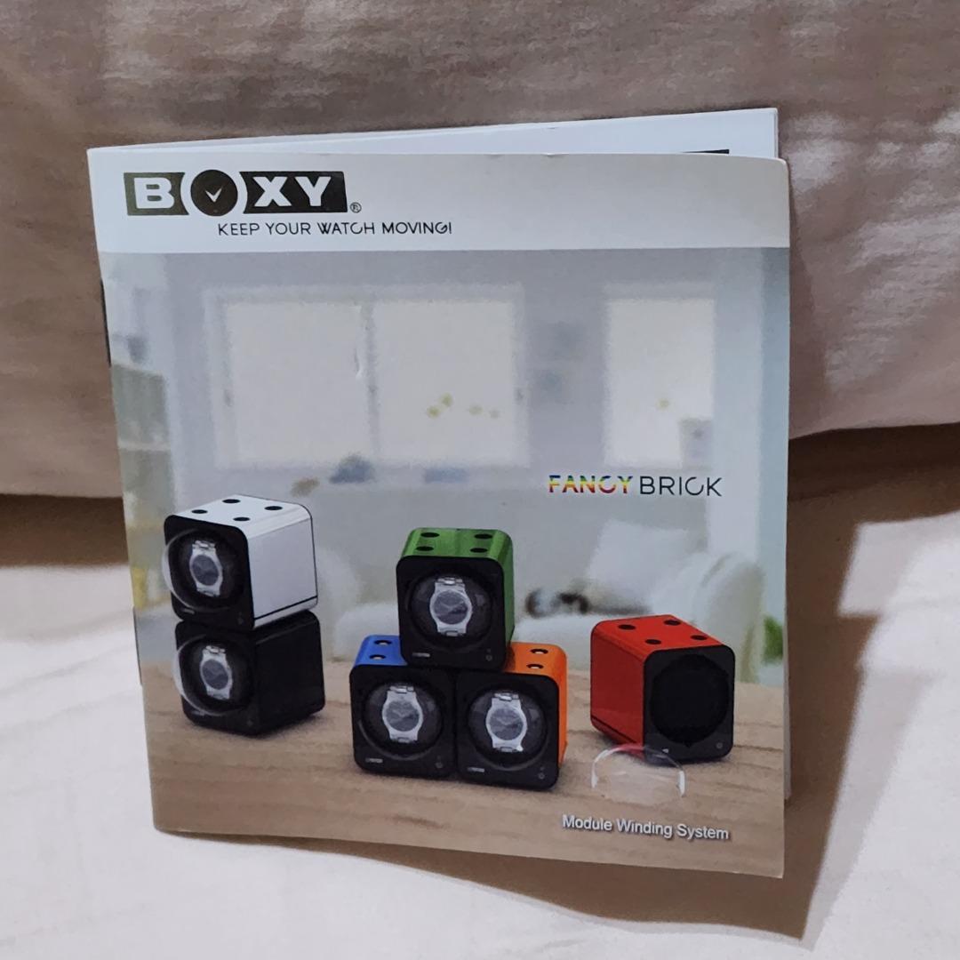 Boxy Fancy Brick Winder (Black) with Adaptor, Luxury, Watches on Carousell