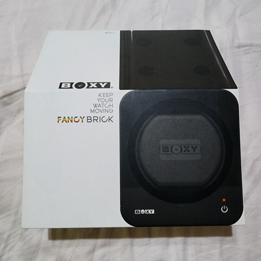 Boxy Fancy Brick Winder (Black) with Adaptor, Luxury, Watches on Carousell