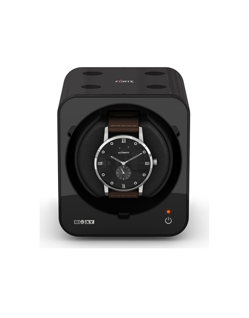 Boxy Fancy Brick Winder (Black) with Adaptor, Luxury, Watches on Carousell