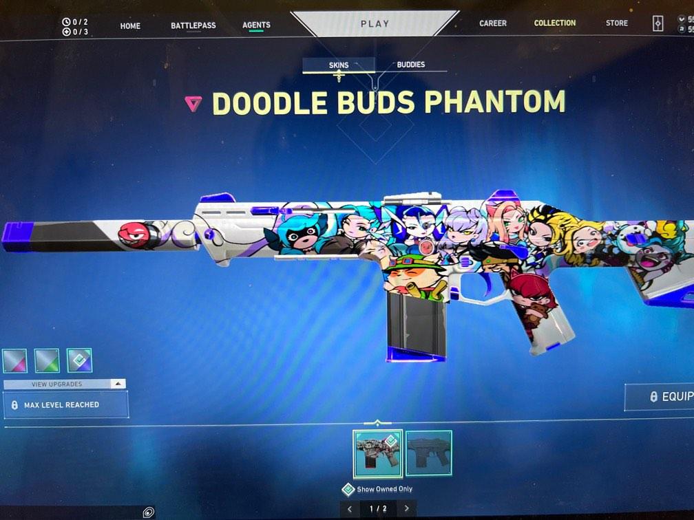 Bronze 3 Ranked Prime Vandal Doodle Buds Phantom Valorant Smurf Account ...