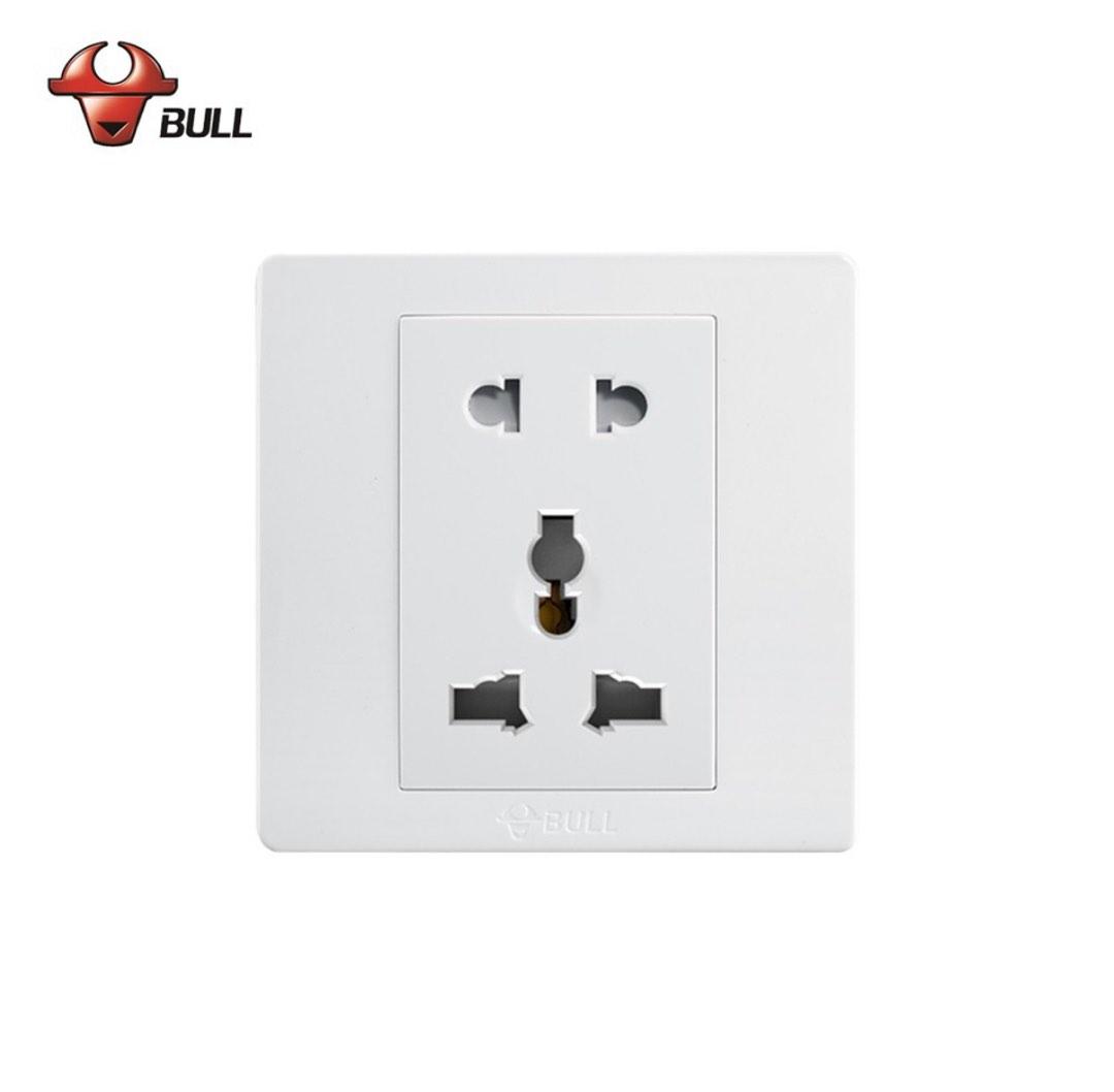 BULL 2 Gang Combined Socket G06Z225, TV & Home Appliances, Electrical ...