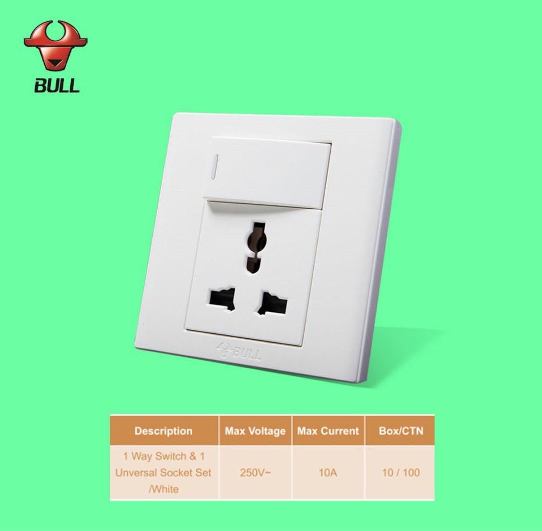 BULL Switch & Socket Combined Socket G06E205, TV & Home Appliances ...