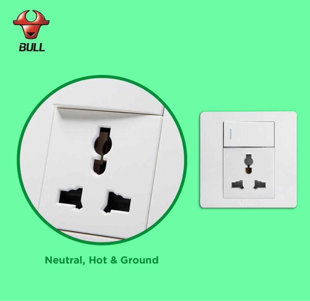 BULL Switch & Socket Combined Socket G06E205, TV & Home Appliances ...