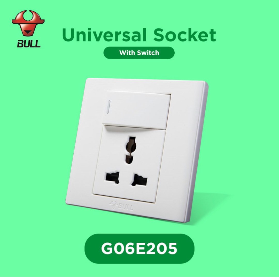 BULL Switch & Socket Combined Socket G06E205, TV & Home Appliances ...