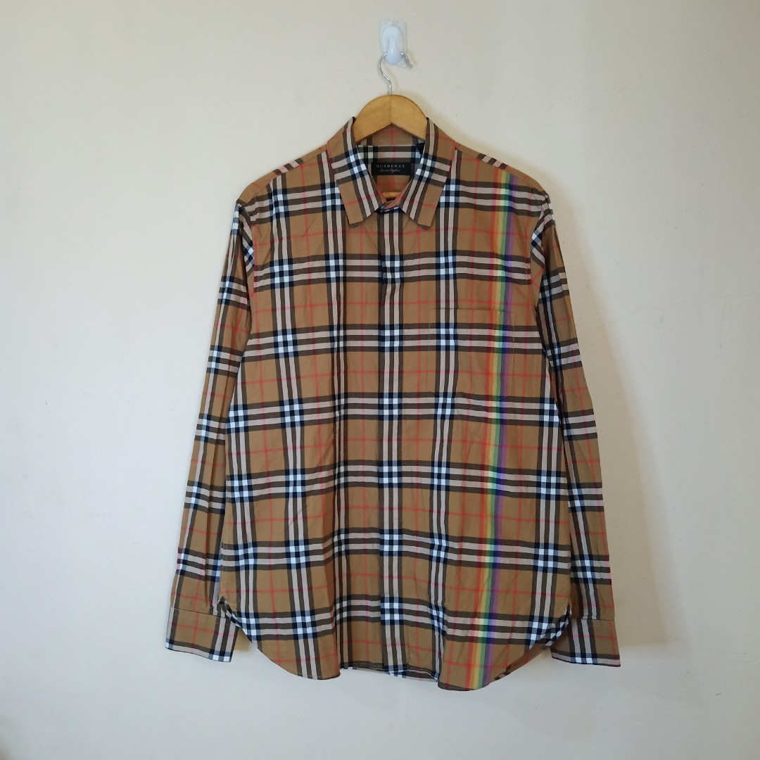 Burberry Rainbow Check, Men's Fashion, Tops & Sets, Tshirts & Polo ...