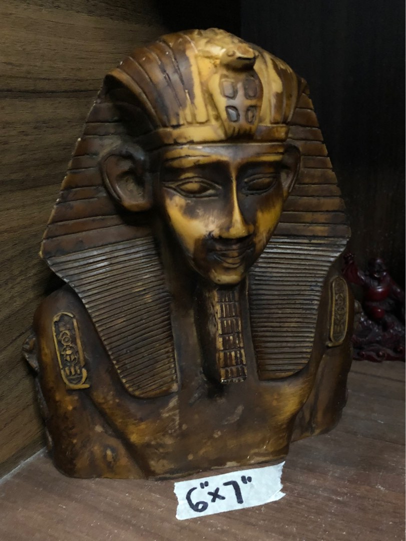 Bust Egyptian King Pharaoh In Oxolyte Polyresine Marble Powder Stone ...