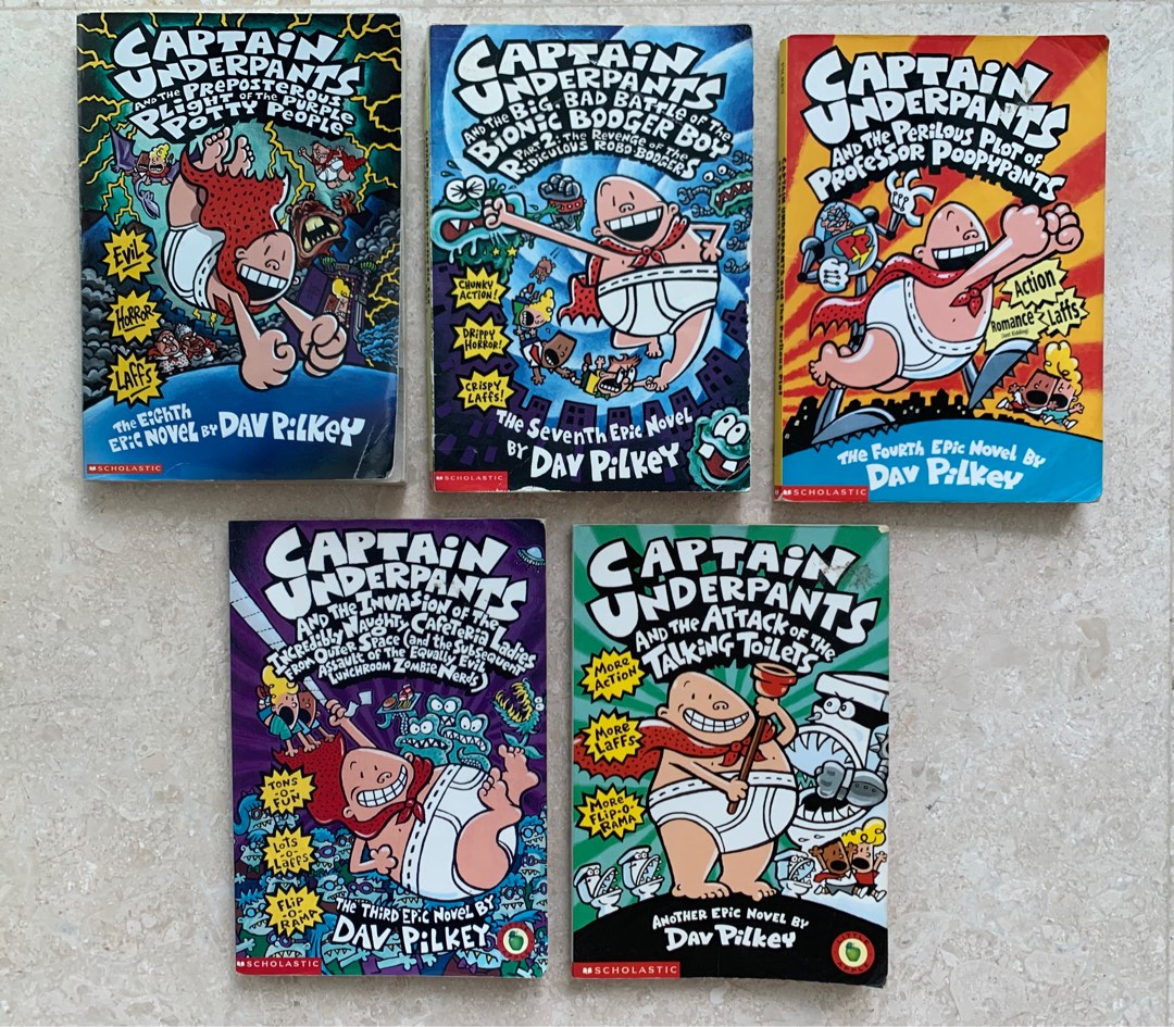 Captain Underpants books, Hobbies & Toys, Books & Magazines, Children's ...