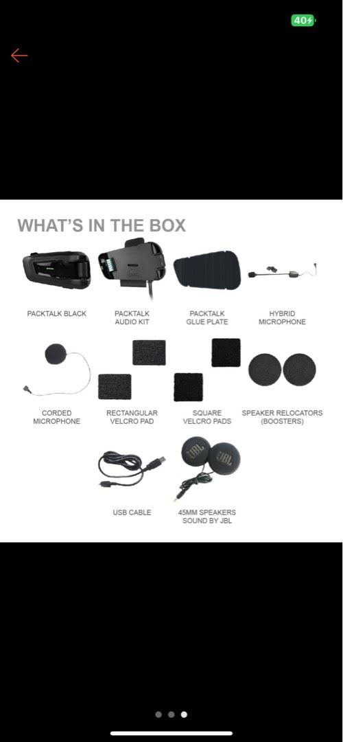 (1 set sold) CARDO Intercom System Packtalk Black , Audio, Other Audio ...
