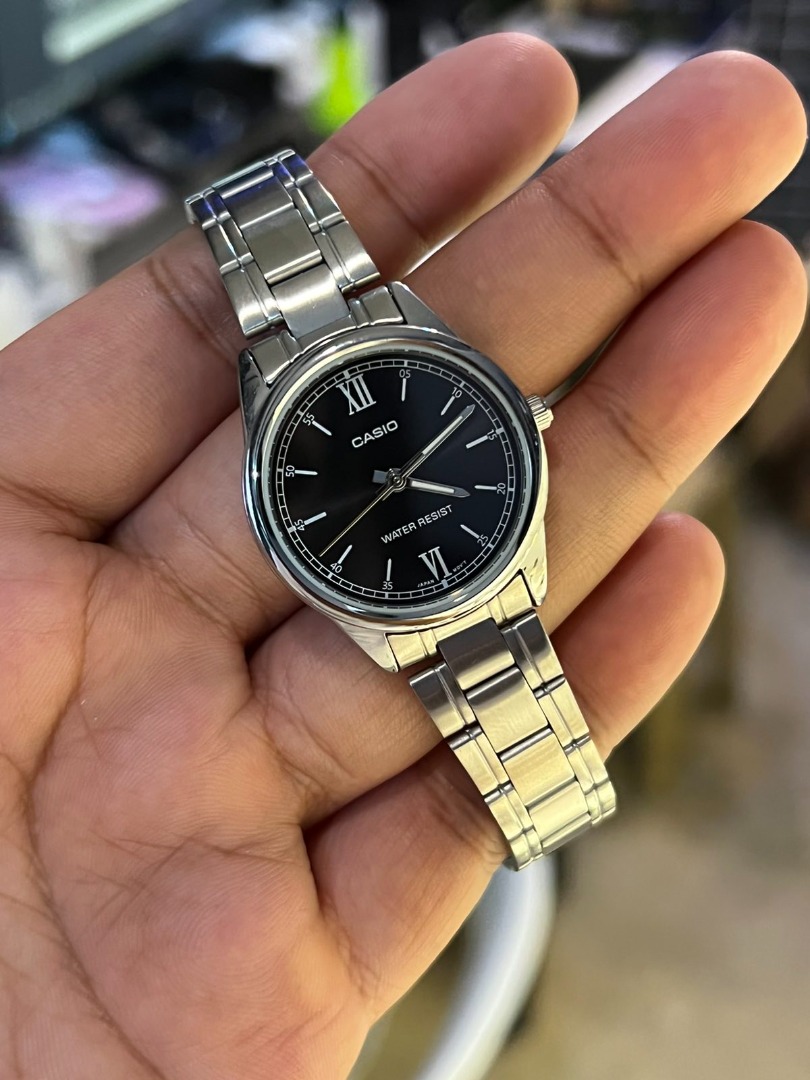 CASIO Analog Stainless Steel Ladies Watch LTP-V005D-1B2, Luxury ...