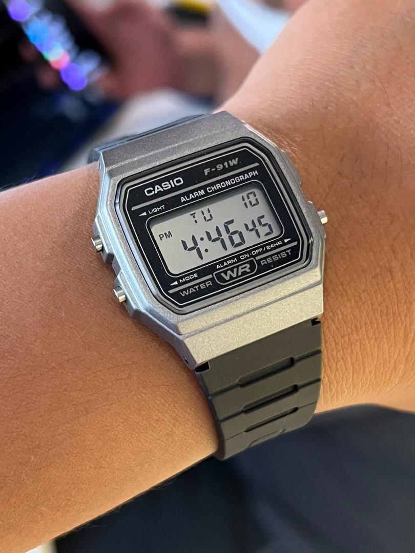 CASIO Digital Resin Unisex Watch F-91WM-1B, Luxury, Watches on Carousell