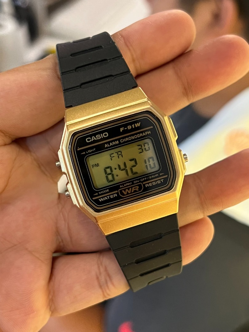CASIO Digital Resin Unisex Watch F-91WM-9, Luxury, Watches on Carousell