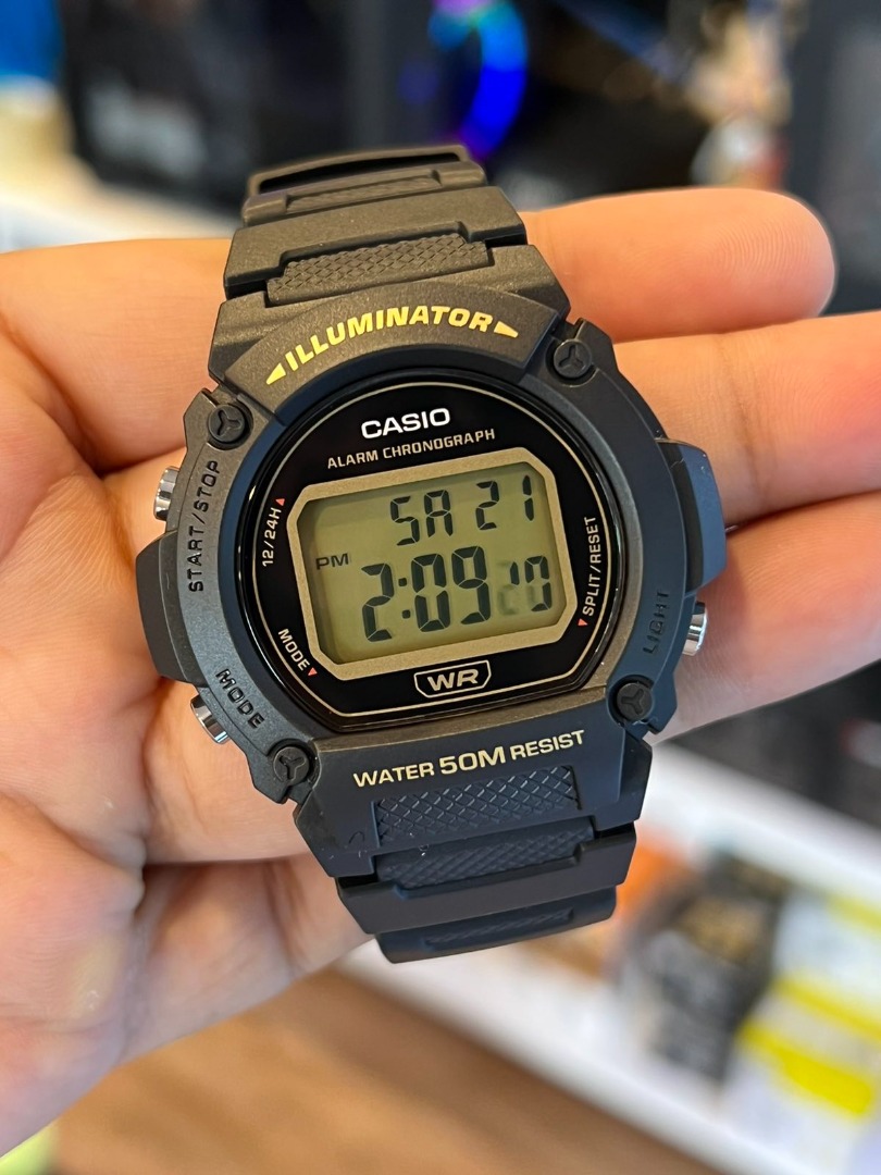 CASIO Illuminator Digital Resin Unisex Watch W219H-1A2, Luxury, Watches ...