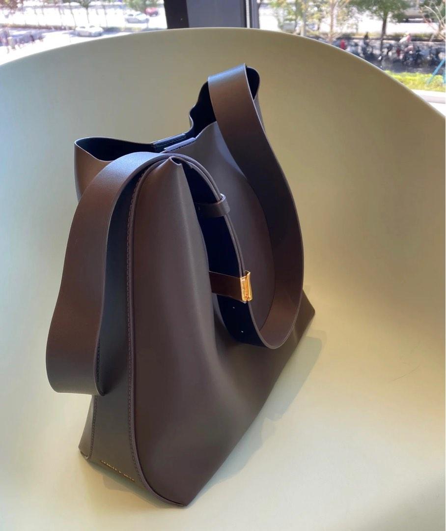Charles & Keith Edna Large Hobo Bag - Dark Moss, Women's Fashion, Bags ...