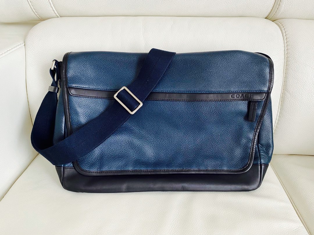 Coach navy shoulder bag, Men's Fashion, Bags, Sling Bags on Carousell