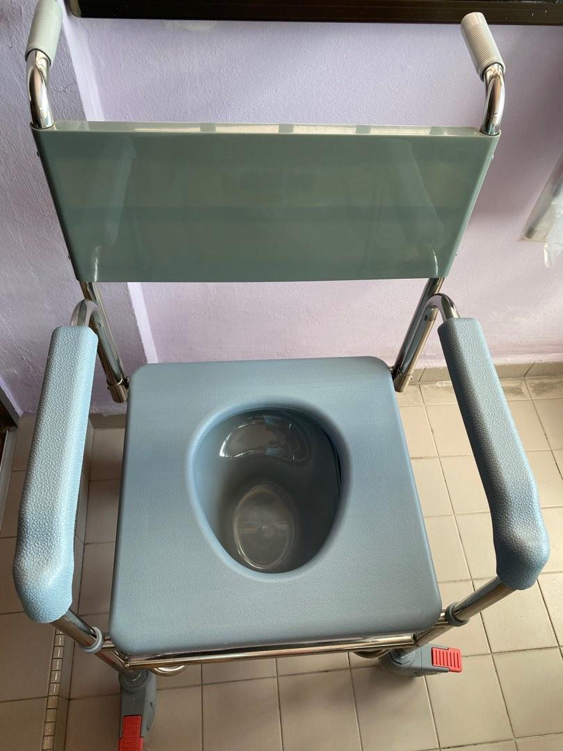 Commode Chair with wheels, Health & Nutrition, Medical Supplies & Tools ...