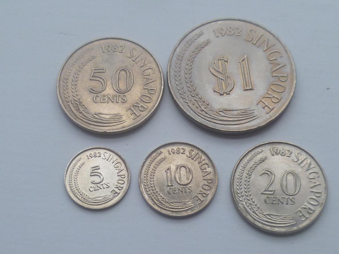 Complete Set of Singapore Vintage Old Coins - First Series / Marine ...