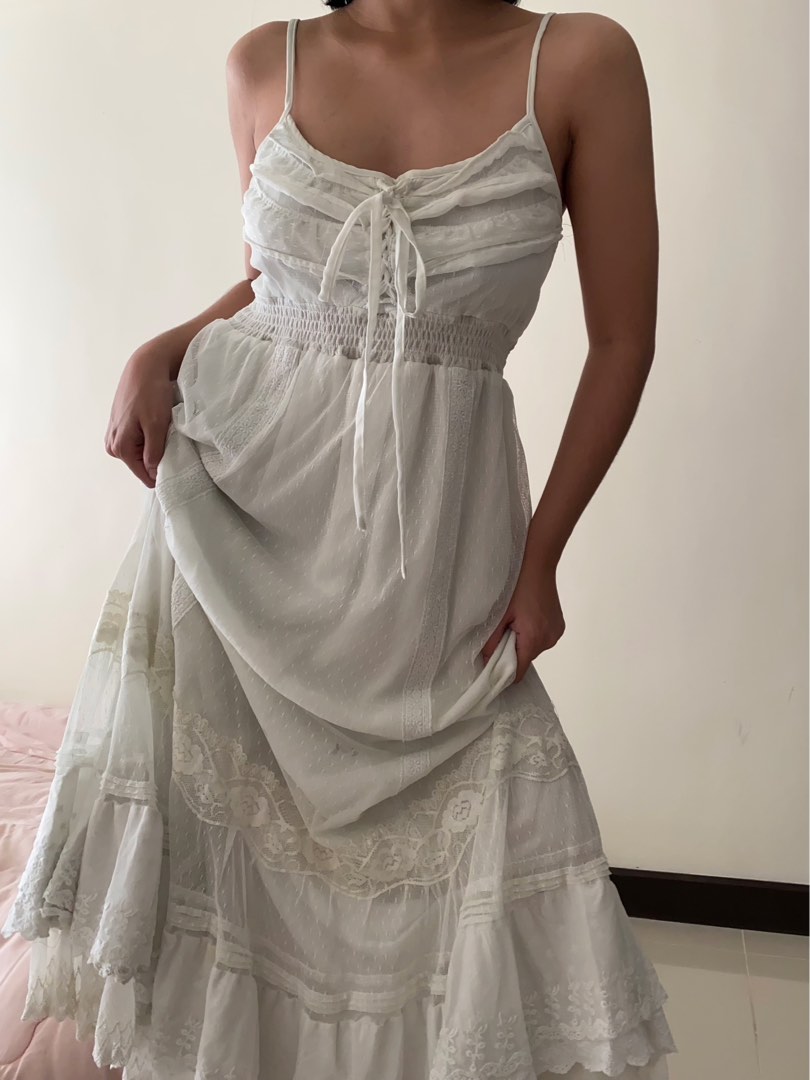 coquette maxi dress, Women's Fashion, Dresses & Sets, Dresses on Carousell