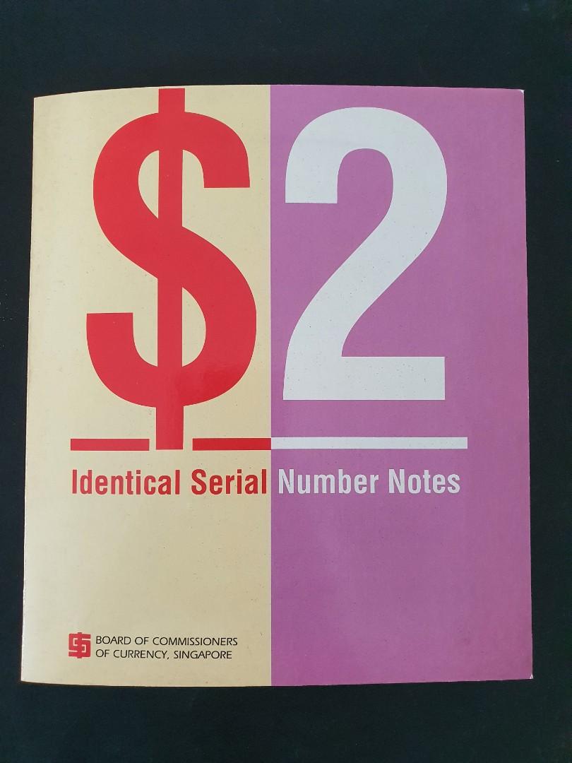 *CU& JU 568 129!!! *Red & Purple $2 Identical Serial Number Notes ...