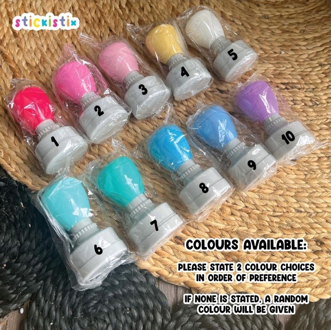 Custom Teacher Marking Stamp | 32mm Round Pastel Stamp | Customised ...