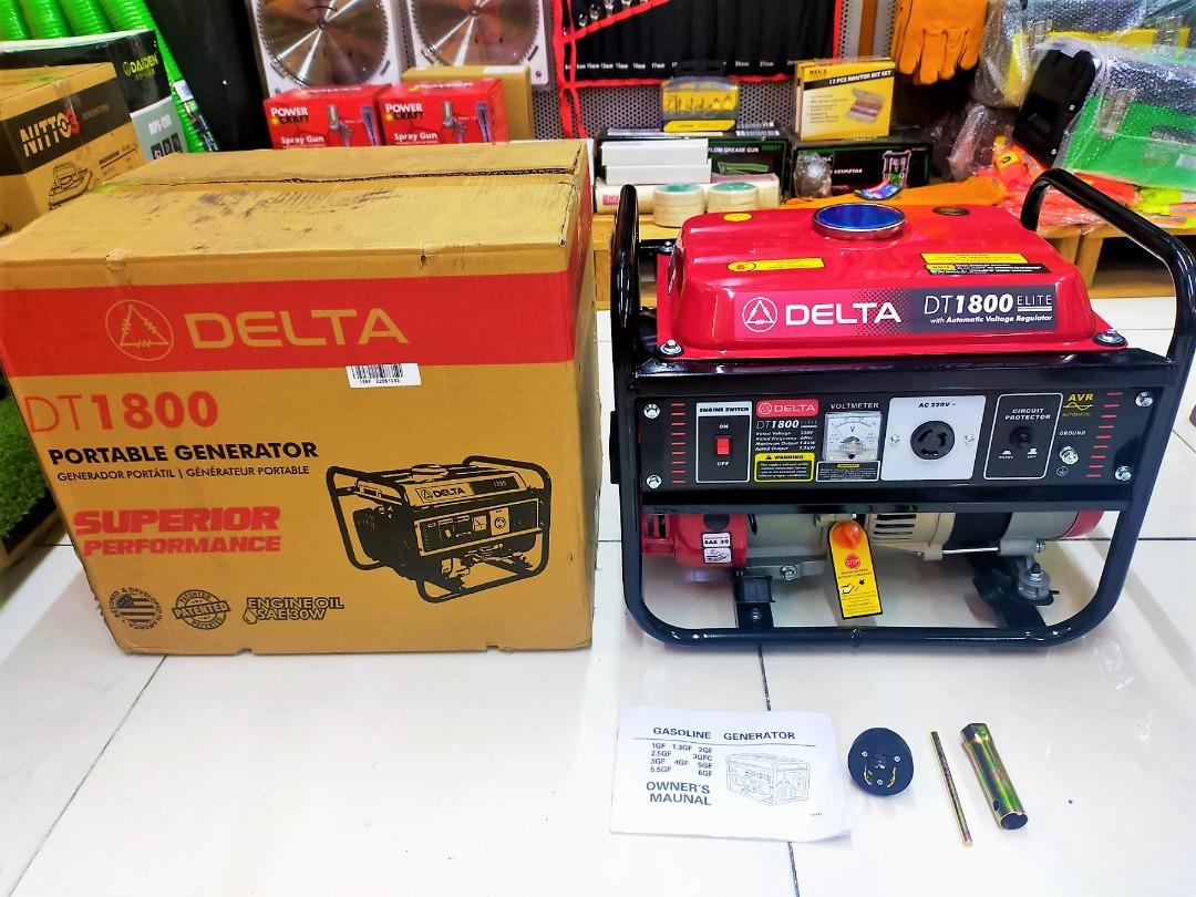 DELTA 1.5KVA Portable Gasoline Generator Set - Pure Copper (DT-1800 ...