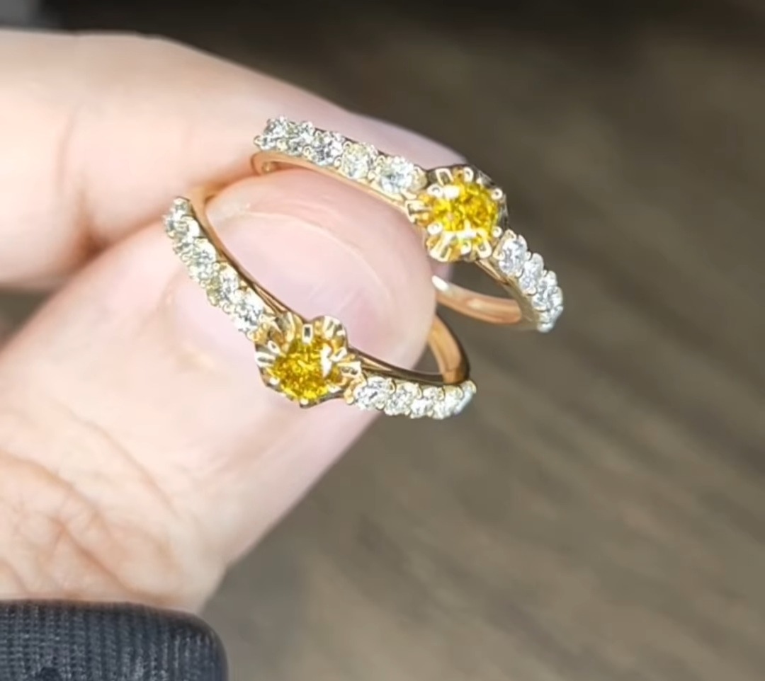 Diamond and rare canary ring size6, Women's Fashion, Jewelry & Organizers, Rings on Carousell