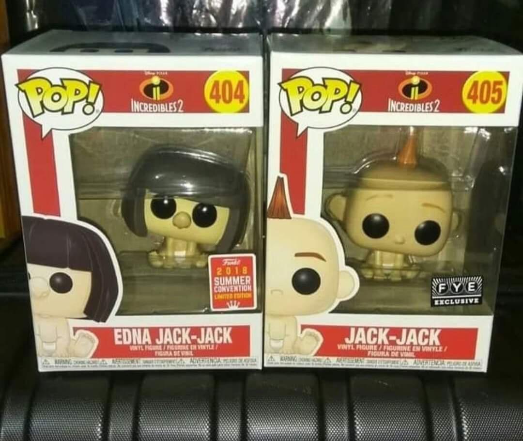 Edna Jack-jack + Diaper Jack-jack or Chrome Jack-jack Disney Funko Pop ...