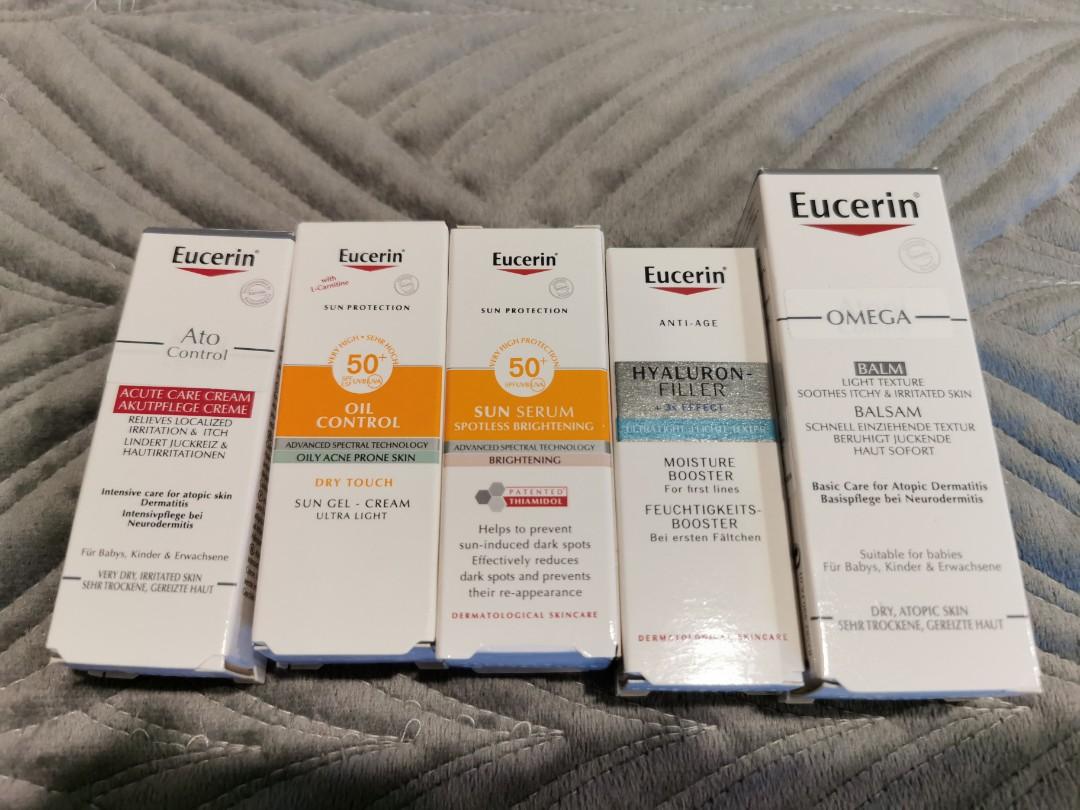 Eucerin sample/travel size set, Beauty & Personal Care, Face, Face Care ...