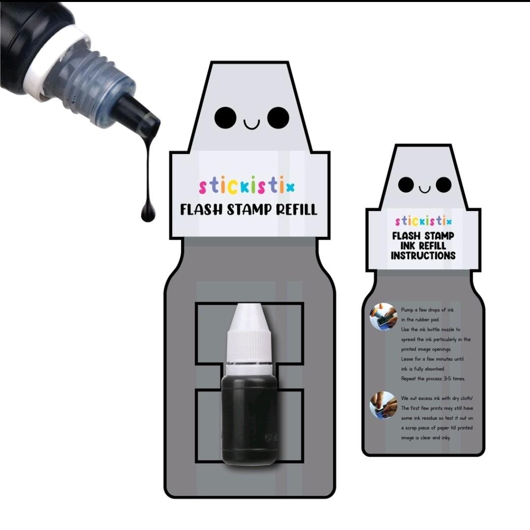 Flash Stamp Refill Ink (Black), Hobbies & Toys, Stationery & Craft, Art ...