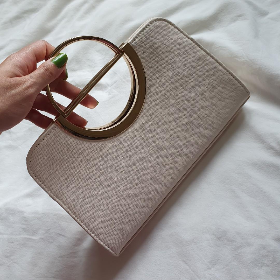 Forever New Lottie D Ring Clutch Bag with detachable sling, Women's ...