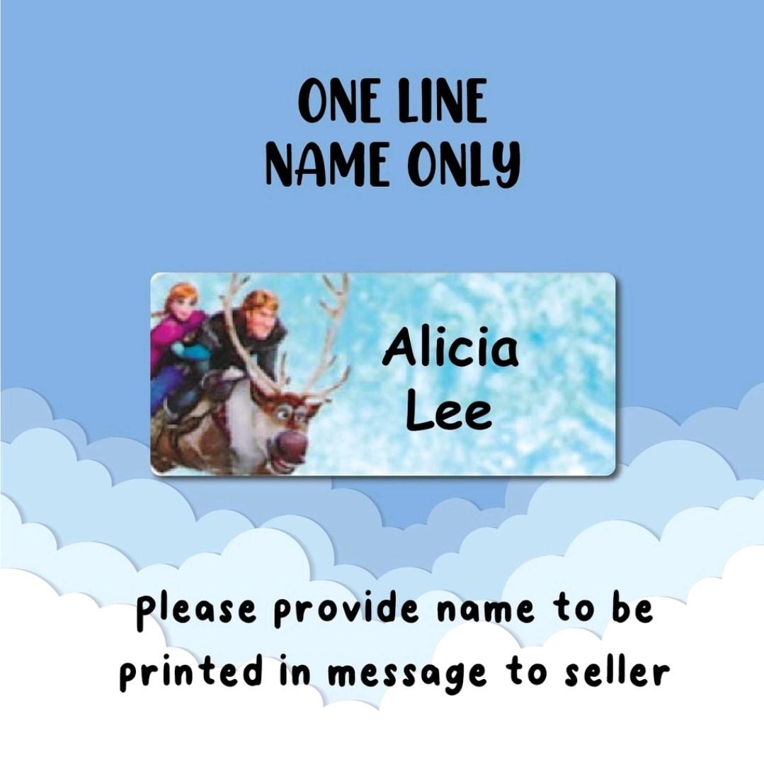 Frozen Elsa Anna Olaf | 30 pcs Personalised Name Stickers, Hobbies ...