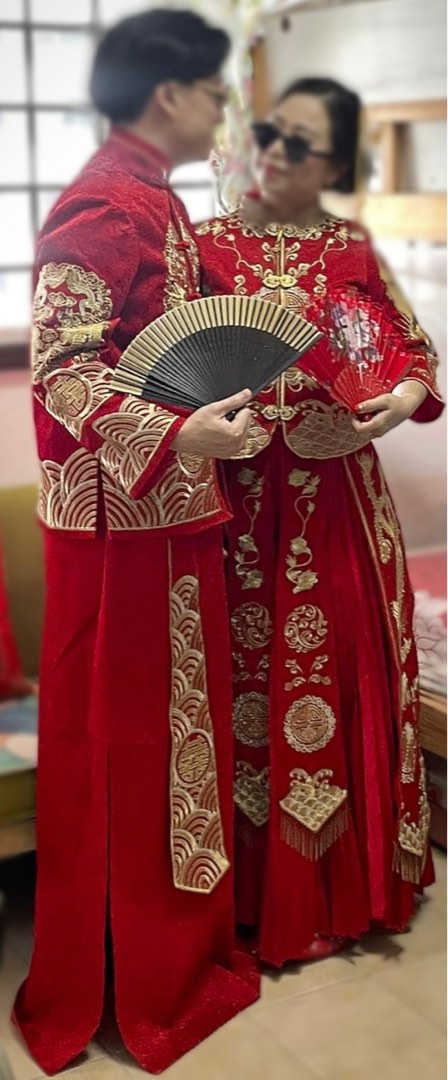 Bride & Groom x2sets Traditional Chinese Wedding Groom Bride, Women's ...