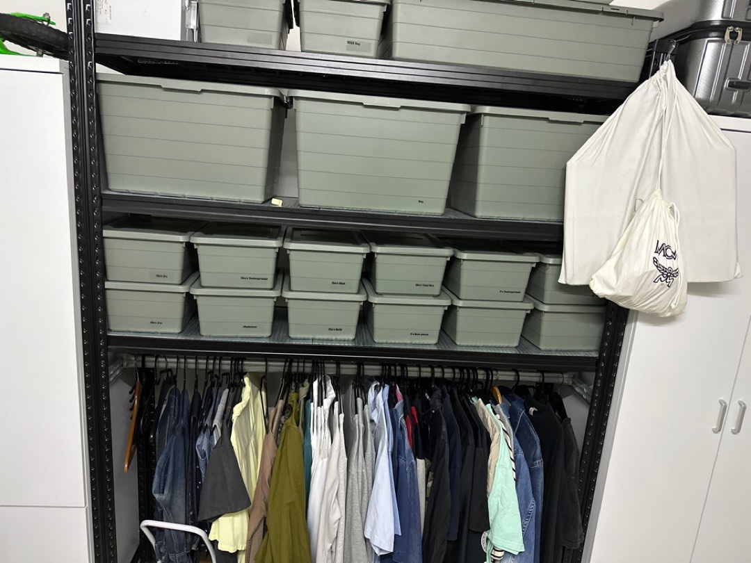 Galvanised steel industrial boltless wardrobe, Furniture & Home Living ...