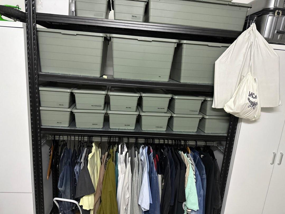 Galvanised steel industrial boltless wardrobe, Furniture & Home Living ...