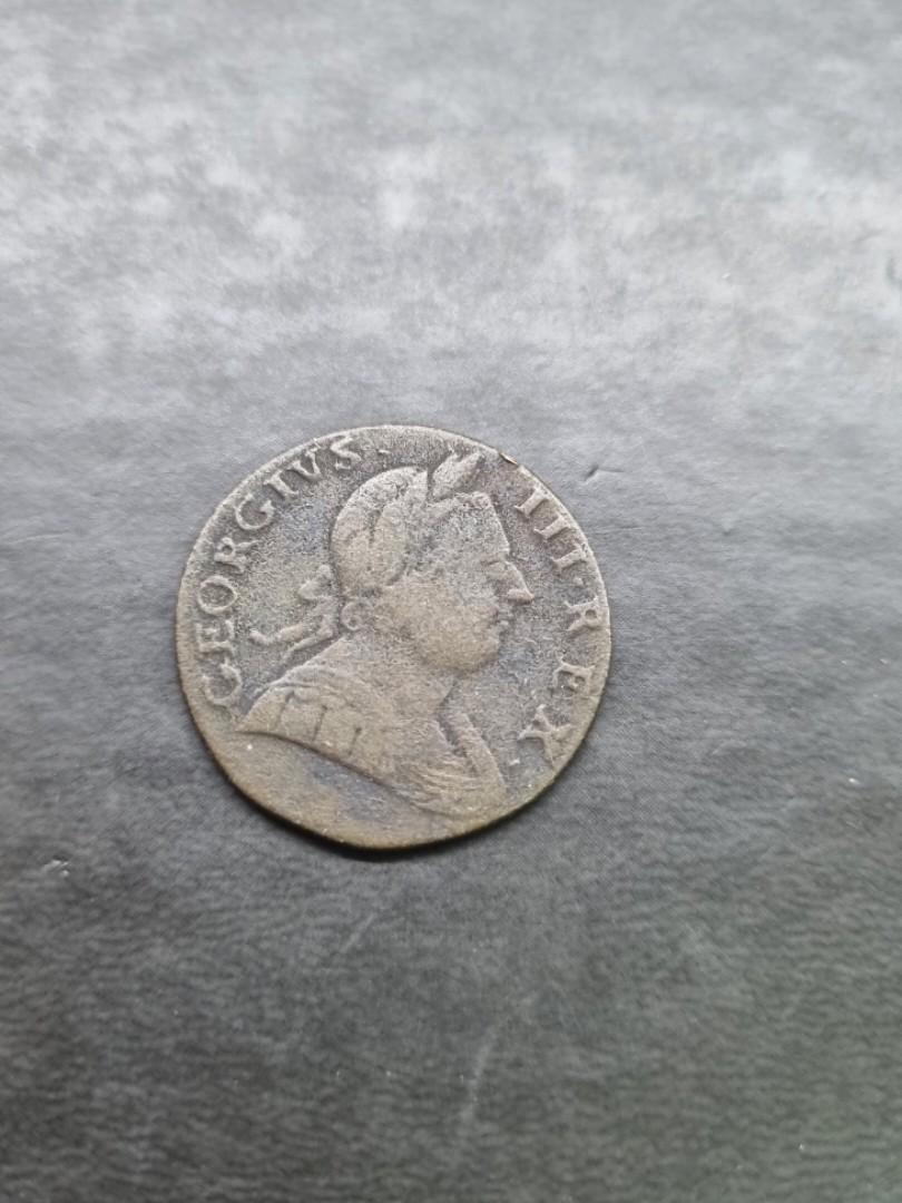 Great Britain UK 1776 George III half penny coin, Hobbies & Toys ...