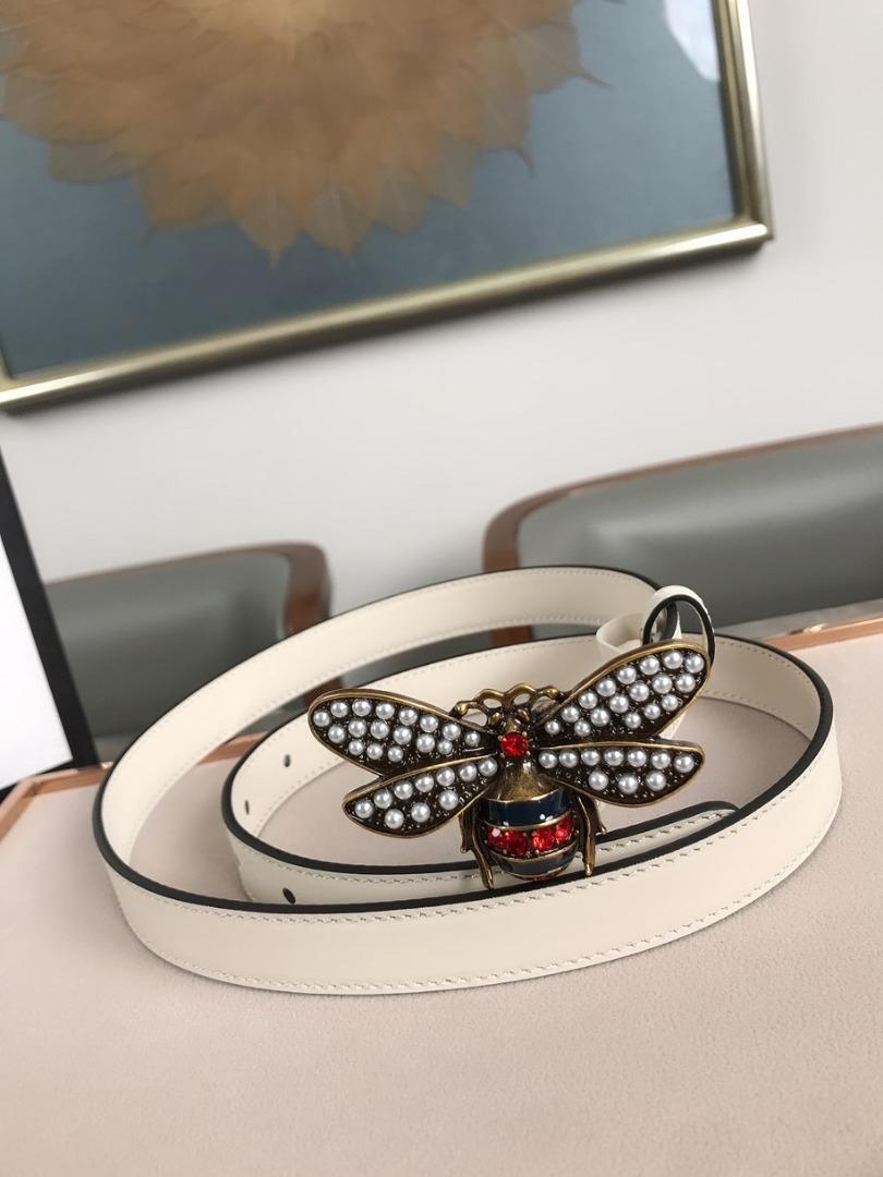 Gucci Pearl Metal bee Spike ladies belt, Women's Fashion, Watches ...