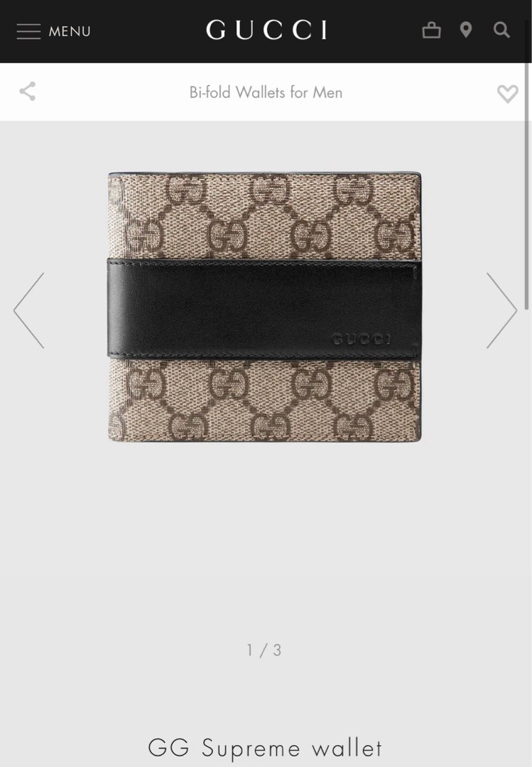 Gucci Supreme Wallet, Men's Fashion, Watches & Accessories, Wallets ...